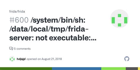 Systembinsh Datalocaltmpfrida Server Not Executable 32 Bit Elf File · Issue 600