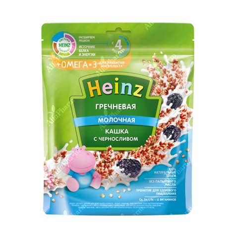 Հայնց կաթնային շիլա հնդկաձավարի Օմեգա 3 ով սև սալորով 4 ամս ից 200գ