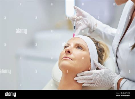 A Scene Of Medical Cosmetology Treatments Botulinum Injection Stock