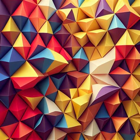 Premium Ai Image Abstract Vivid Geometric Pattern Background Generative Ai