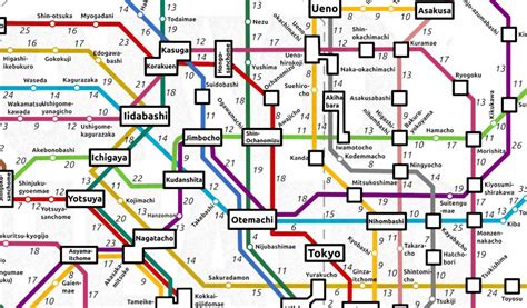 The Tokyo Subway Map By Walking Times Tokyo Cheapo