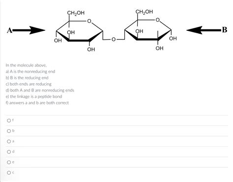 Solved In The Molecule Above A A ﻿is The Nonreducing