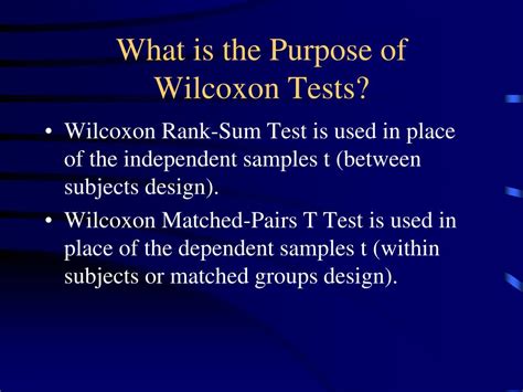 PPT Wilcoxon Tests PowerPoint Presentation Free Download ID 6412588