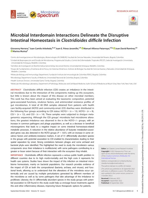 Pdf Microbial Interdomain Interactions Delineate The Disruptive Intestinal Homeostasis In