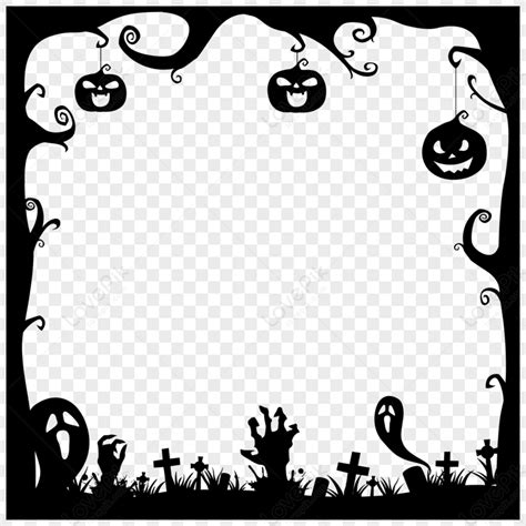 할로윈 일러스트 호박 랜턴 테두리만화박쥐나무 Png 일러스트 무료 다운로드 Lovepik