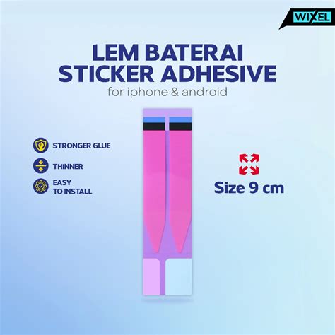Jual WIXEL Lem Baterai CM Battery Adhesive Sticker Double Tape Perekat Batre Stiker Batrai