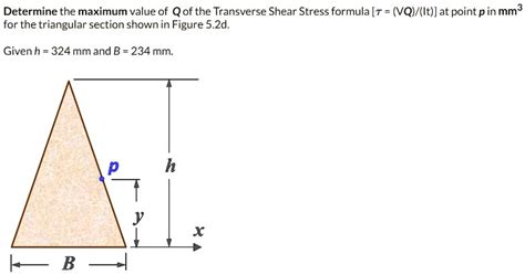 Solved Determine The Maximum Value Of Q Of The Transverse Shear Stress