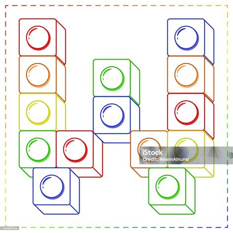 알파벳 영어 문자 블록 색칠 스트로크 현대 스타일 그리기 교육에 대한 스톡 벡터 아트 및 기타 이미지 교육 노랑 녹색