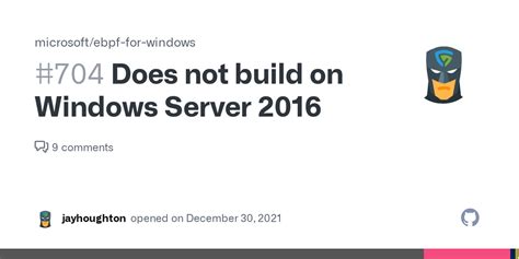 Does Not Build On Windows Server 2016 · Issue 704 · Microsoftebpf For