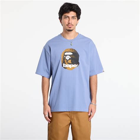 T Shirts A Bathing Ape Ape Head Relaxed Fit Tee Navy 001tel801307mnvy