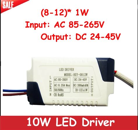 Pcs High Power W Input AC V Output DC V W LED Driver Adapter For LED