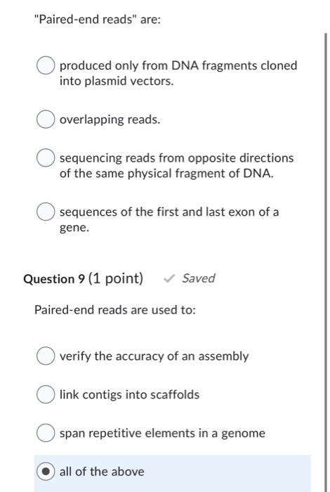 Solved Paired End Reads Are Produced Only From Dna