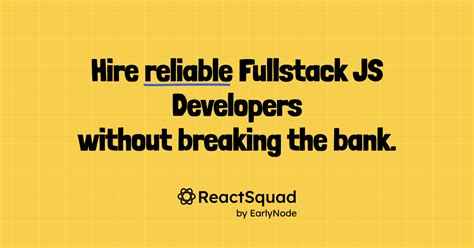 Hire Fullstack Javascript Developers Reactsquad