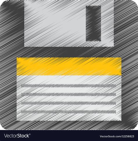Floppy Disk Isolated Icon Royalty Free Vector Image