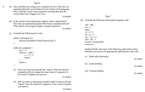 Solved A Alice And Bob Are Writing A New Compiler For Chegg Com