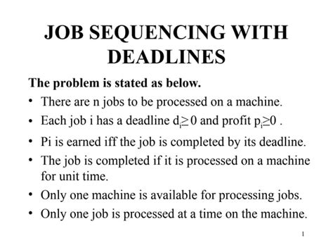 Job Schedulingppt Jab Scheduling Algorithm Ppt