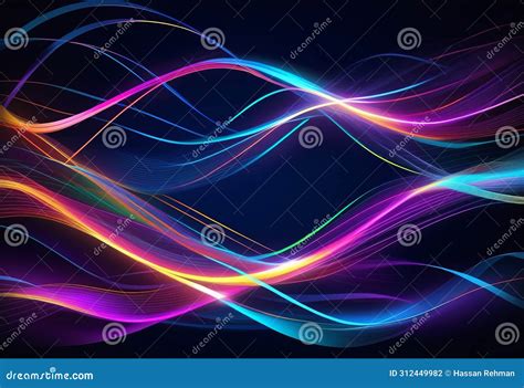 Digital Data Flow Vector Background Big Data Technology Lines Stock Illustration Illustration