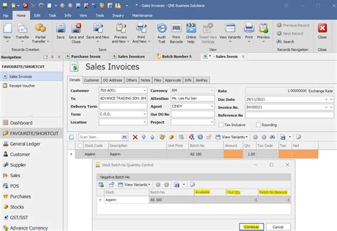 Batch Number Module Qne Optimum Sdn Bhd