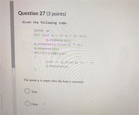 Solved Question 23 3 Points Answer The Following Questions