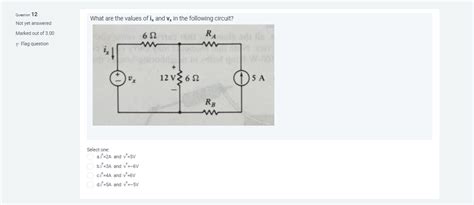 Solved Question What Are The Values Of Ix And Vx In The Chegg Com