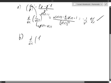 Solved The Reciprocal Rule A The Reciprocal Rule Says That At Any Point Where The Function V X