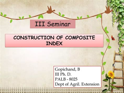 construction of composite index process and methods pdf