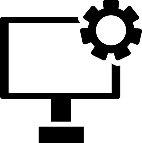 Flat Style Computer Setting Icon 25009175 Vector Art At Vecteezy