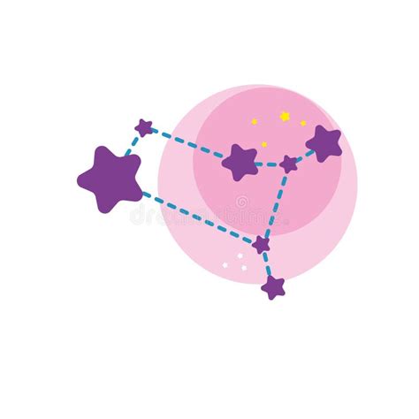 Isolated Gemini Star Constellation Zodiac Symbol Vector Stock Vector