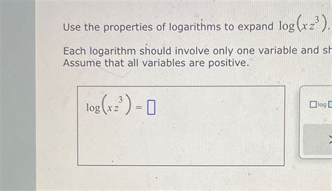Solved Use The Properties Of Logarithms To Expand