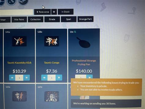 Im Having Trouble With Marketplacetf It Says My Inventory Is Private