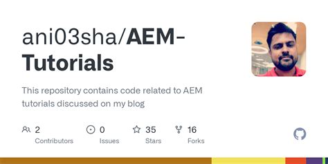 Github Ani Sha Aem Tutorials This Repository Contains Code Related To Aem Tutorials