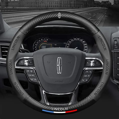 자동차 탄소 섬유 스티어링 휠 커버 링컨 Mkc Mkz 콘티넨탈 Mkx 네비게이터 Mkt 네비게이터 스페셜 38cm Aliexpress