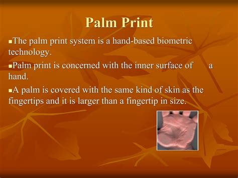 Pattern Recognition Palm Print Authentication System Pptx Operating Systems Computer