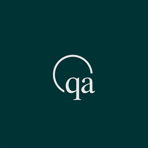 QA Initial Monogram Logo With Circle Style Design Vector Art At Vecteezy