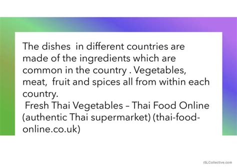 Food And Culture Of Thailand General Español Ele Powerpoints