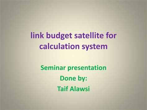Satellite Link Budget Analysis Matlab Code Pdf