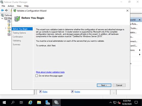 Windows Server 2019 Wsfc Add Nodes Server World