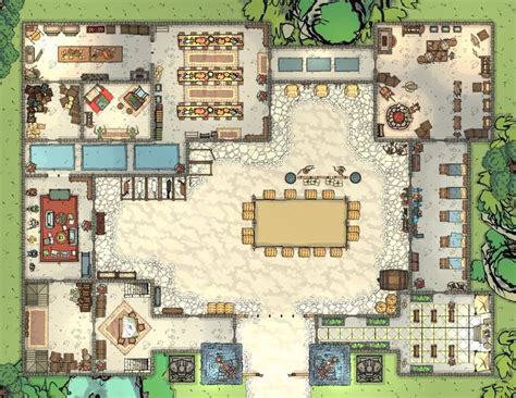 Guard Barracks Map Daynight 35x44 Dndmaps Map Map Pictures