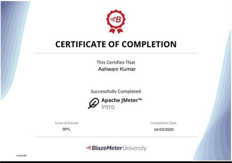 Ashwani Kumar On Linkedin Jmeter Certification Blazemeter