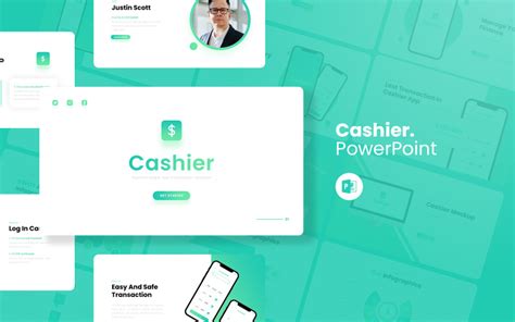 Cashier Payment Mobile Apps PowerPoint Template