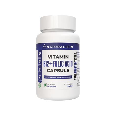 Naturaltein Vitamin B12 Folic Acid 60 Caps Nutrabay™