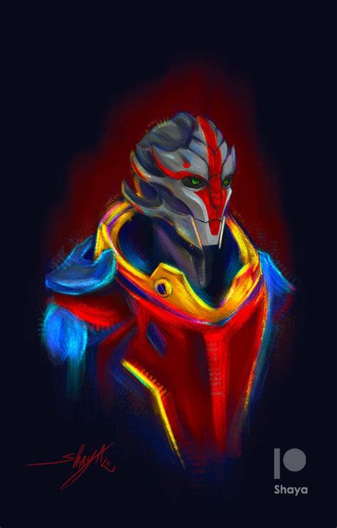 Neon Nyreen Kandros Shaya Fury Mass Effect Art Neon Mass Effect