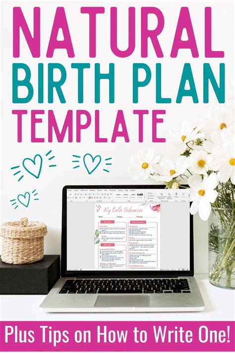 Printable Natural Birth Plan Template Free Word Pdf Artofit