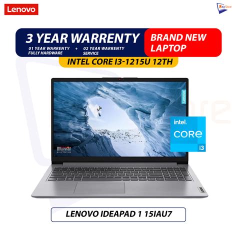 Brand New Lenovo IdeaPad 1 15IAU7 Intel Core I3 1215U 12th Gen 8GB DDR4 Ram 256GB NVMe