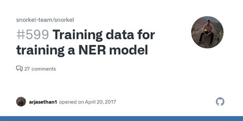 Training Data For Training A NER Model Issue Snorkel Team Snorkel GitHub