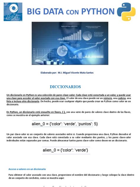 1 Presentación Python Diccionarios Pptm Pdf Python Lenguaje De