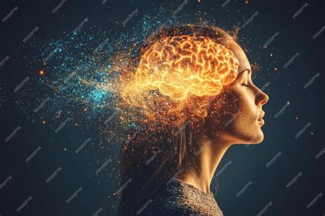 Brain Glow Neuron Connection And Brain Overload Brain With Sound Waves Visualizing Neural