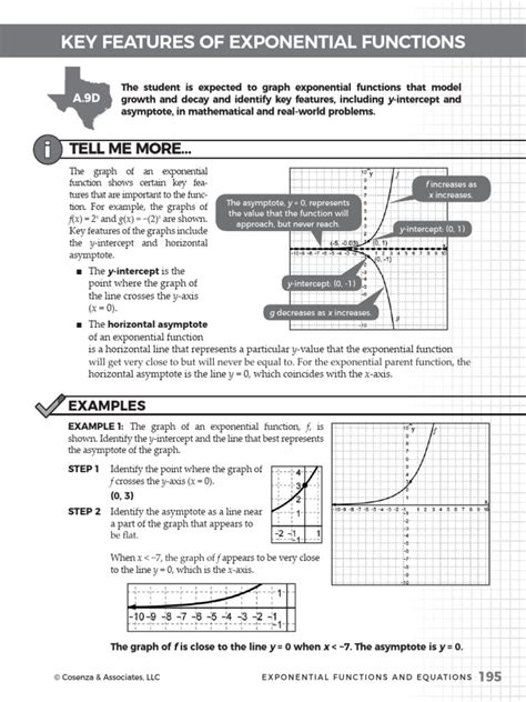 A 9d Key Features Of Exponential Functions Pdf Exponential Function Asymptote