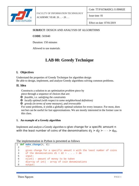 Lab08 Pdf Combinatorics Computational Complexity Theory