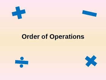 Order Of Operations PowerPoint By Classroom Resources Shop TpT